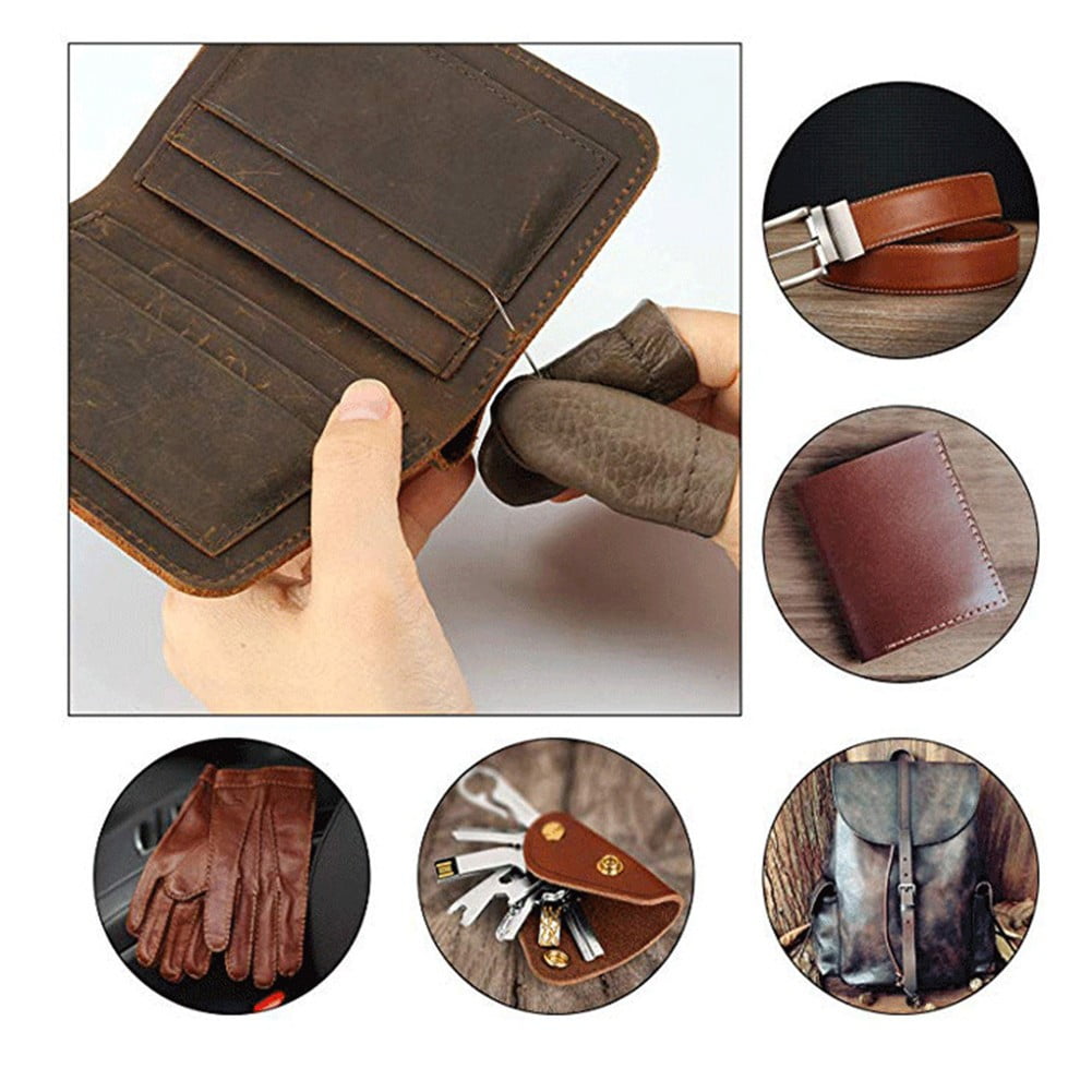 Leather Finger Cots Thumb Guard Thimble Sleeve For Finger Protection ...