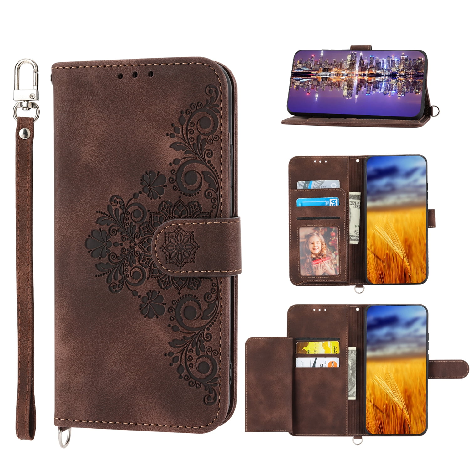 Leather Flip Wallet Case For Redmi Note 13 Pro Plus Note13 Note12 Note ...