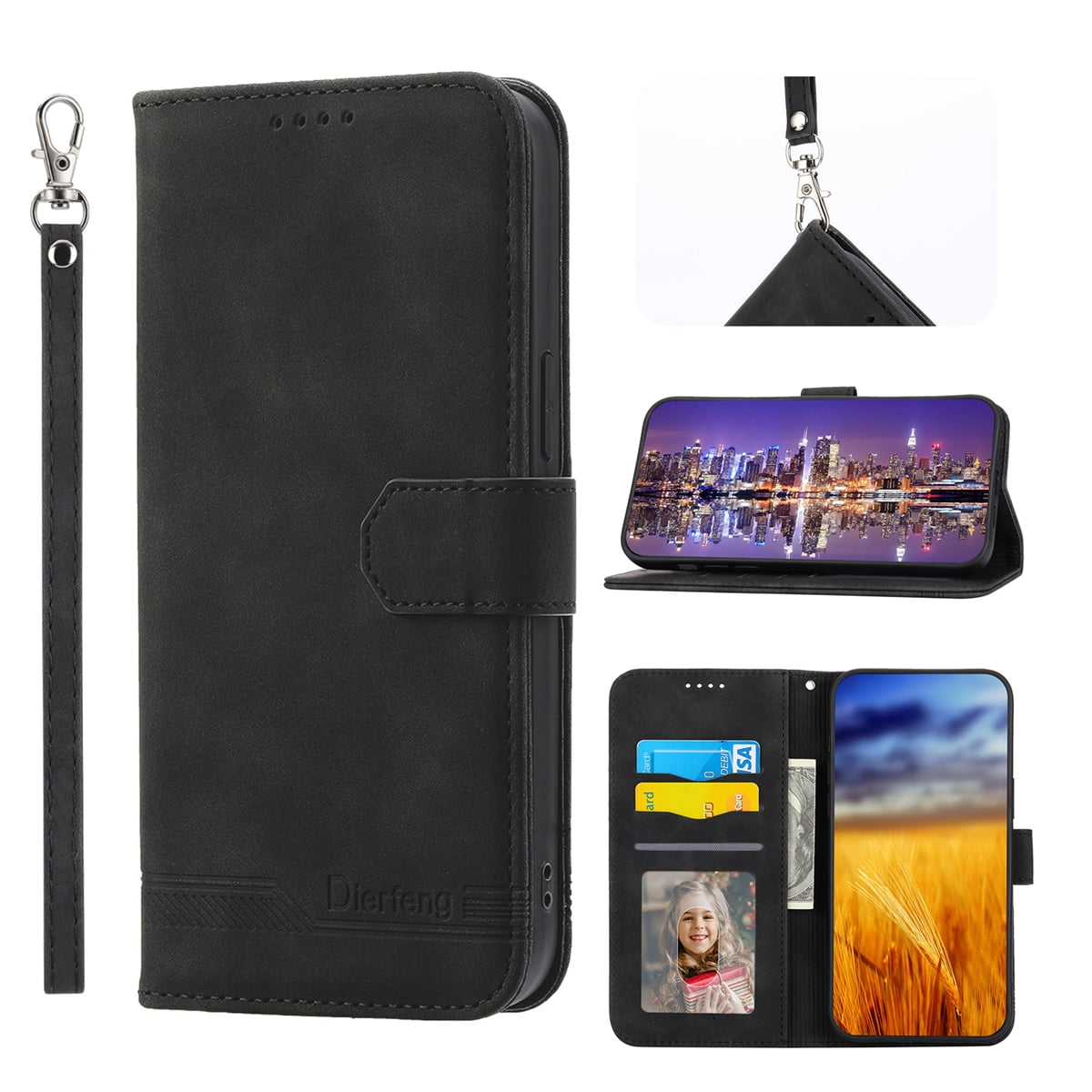 Leather Flip Wallet Case For Sharp Sumaho 6 Sharp Aquos R7/P7 Aquos R6 ...
