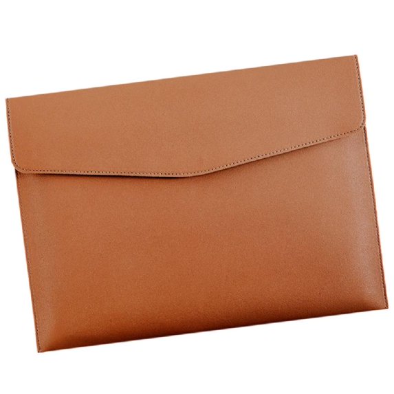 Leather Folder Water Document Organiser Carrying Case With Button ...