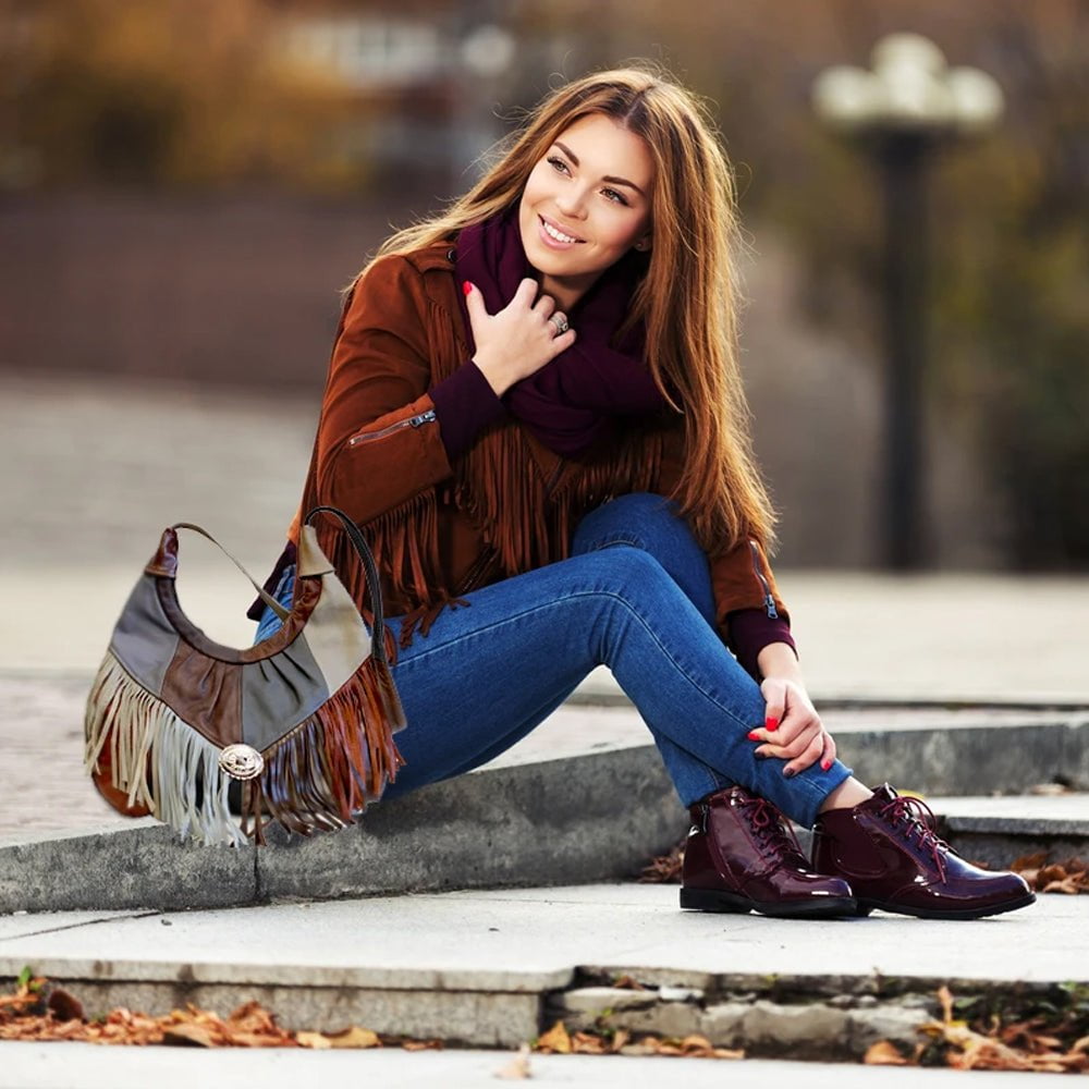 Leather Fringe Purse Absolute Fabulous Smart organization Leather Hobo ...