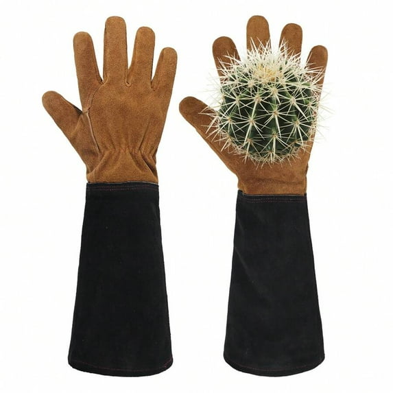 Leather Gardening Gloves Women and Men, Flexible Breathable ,Thorn Proof Gardening Gloves for ...