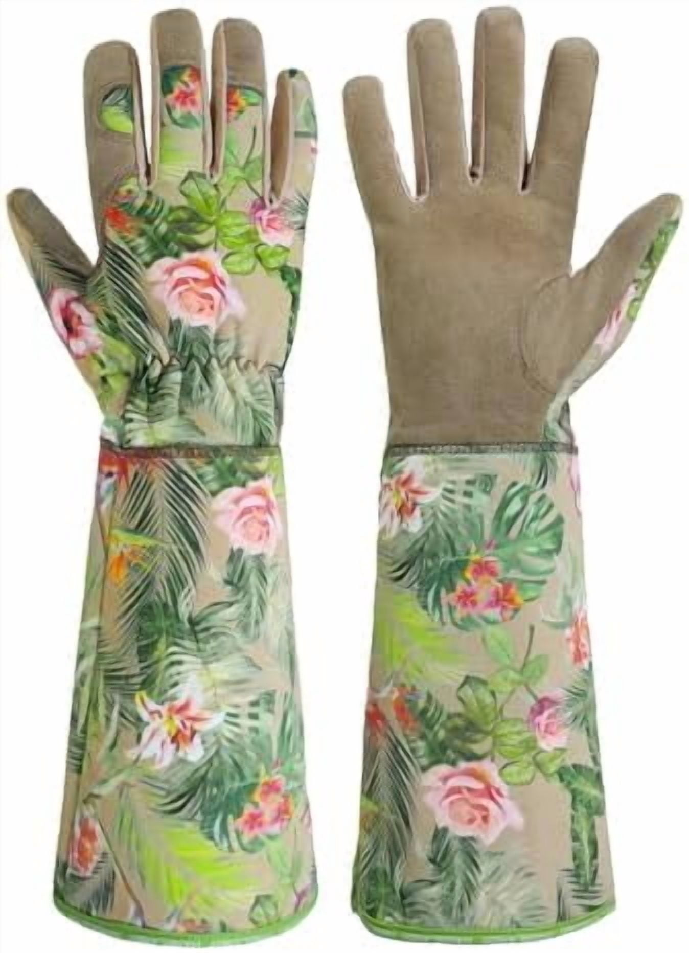 Leather Gardening Gloves for Women, Scratch Resistant Breathable Ladies ...