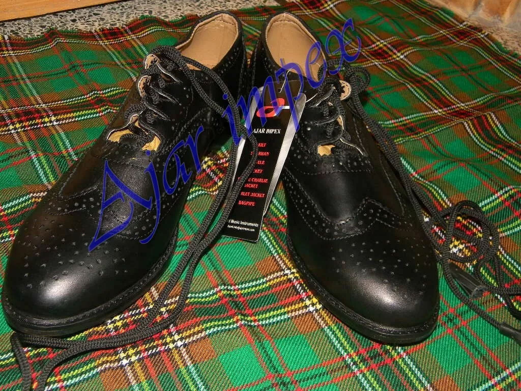 Leather Ghillie Brogues Scottish Kilt Shoes, Durable, Comfortable, Traditional Design for Formal ...
