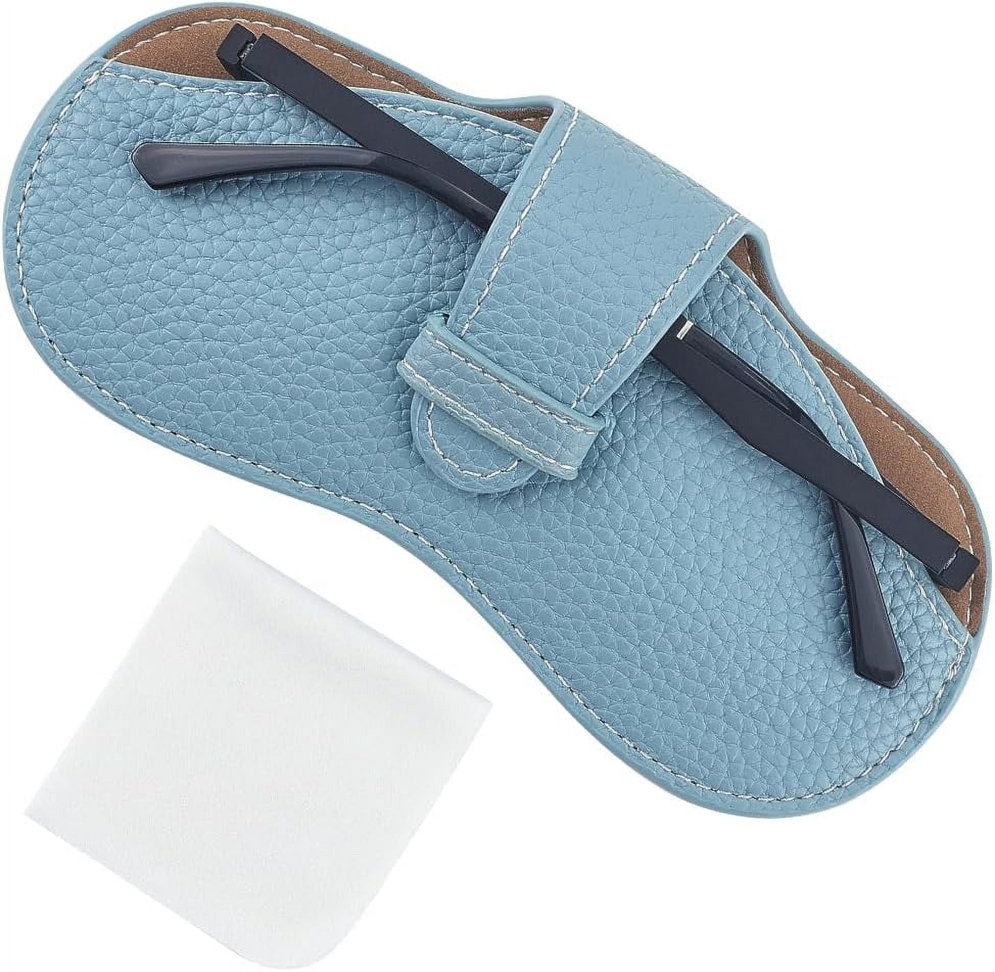Leather Glasses Case Slim Sunglasses Pouch Lightweight Travel Portable ...