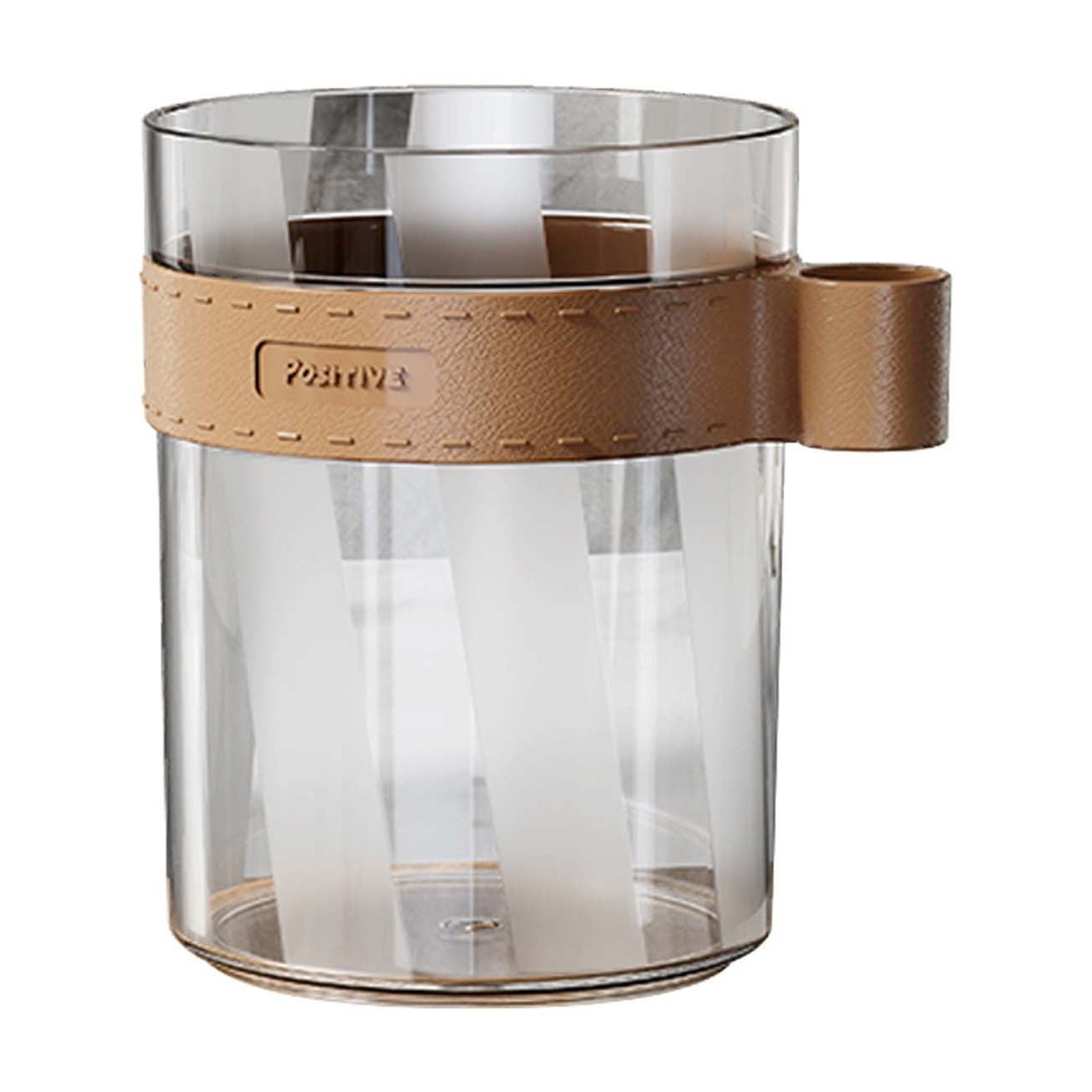 Leather Grain Mouthwash Cup Transparent Couple Wash Cup Student ...