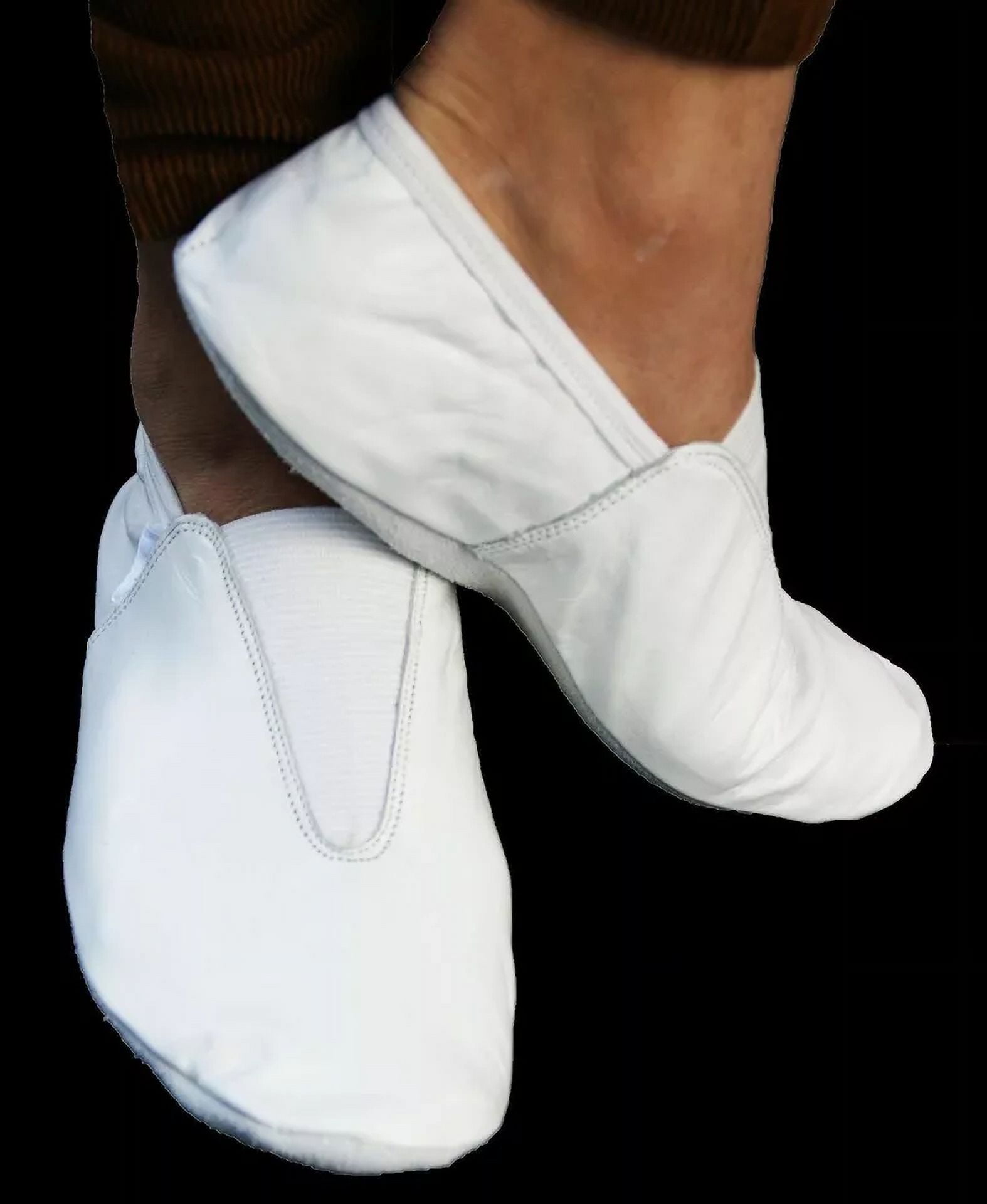 Leather Gymnastics Training Dance Shoes, Soft and Flexible Slip On for ...