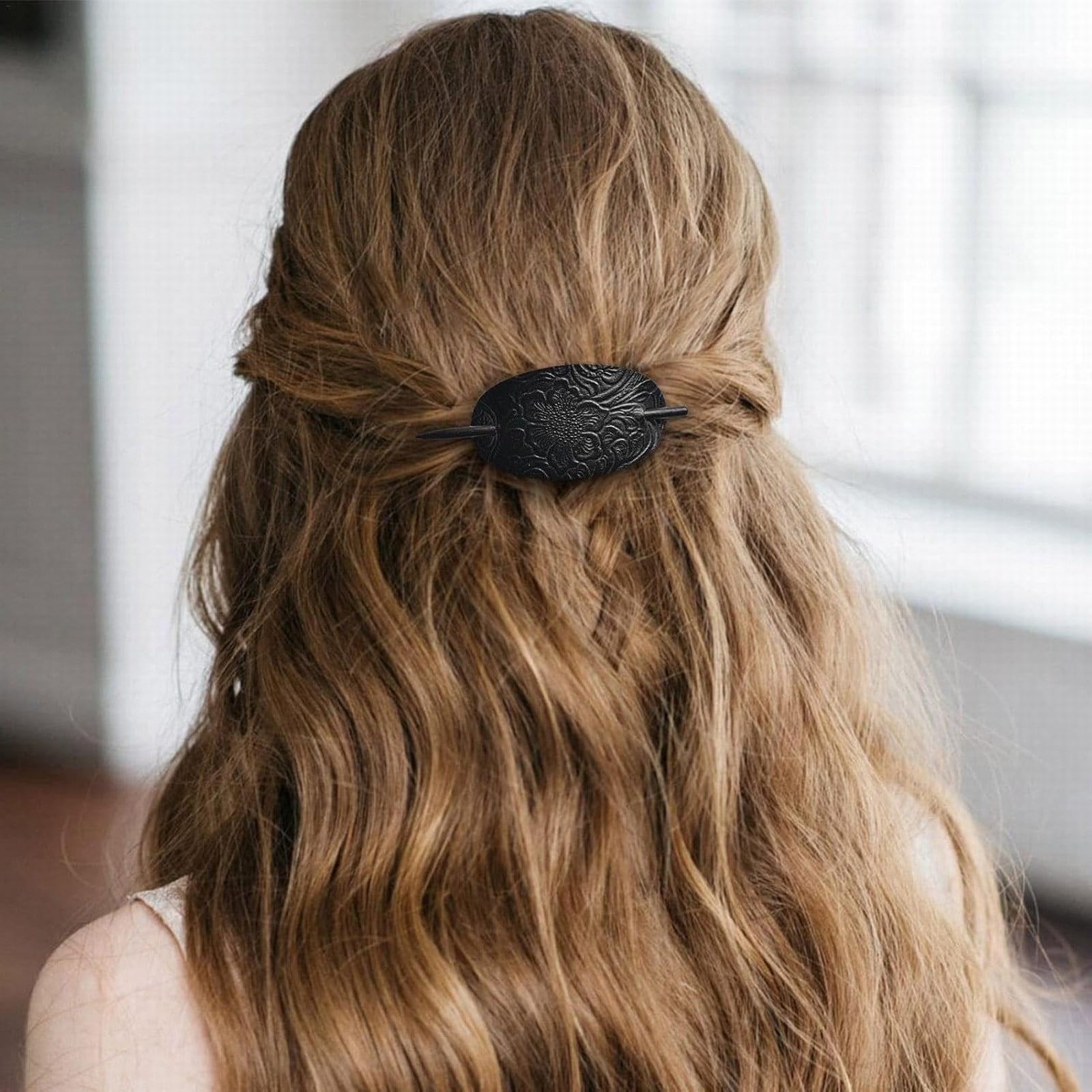 Leather Hair Clip Handmade Hair Barrette | Faux Leather Hair Barrette ...