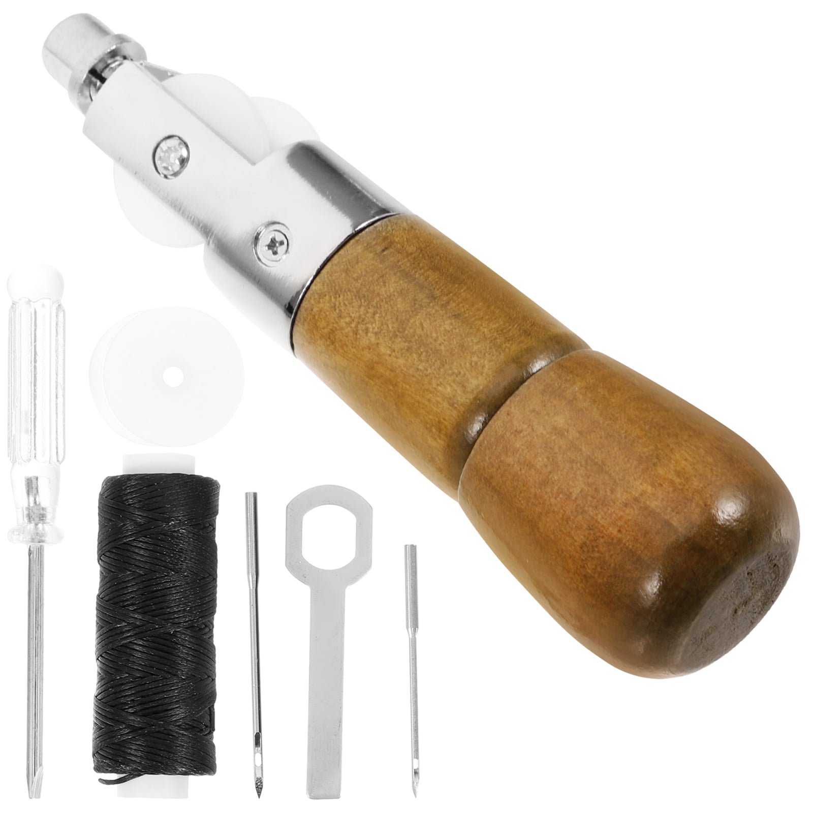Leather Hand Sewing Machine Work Straight Hook Awl Needle Wood ...