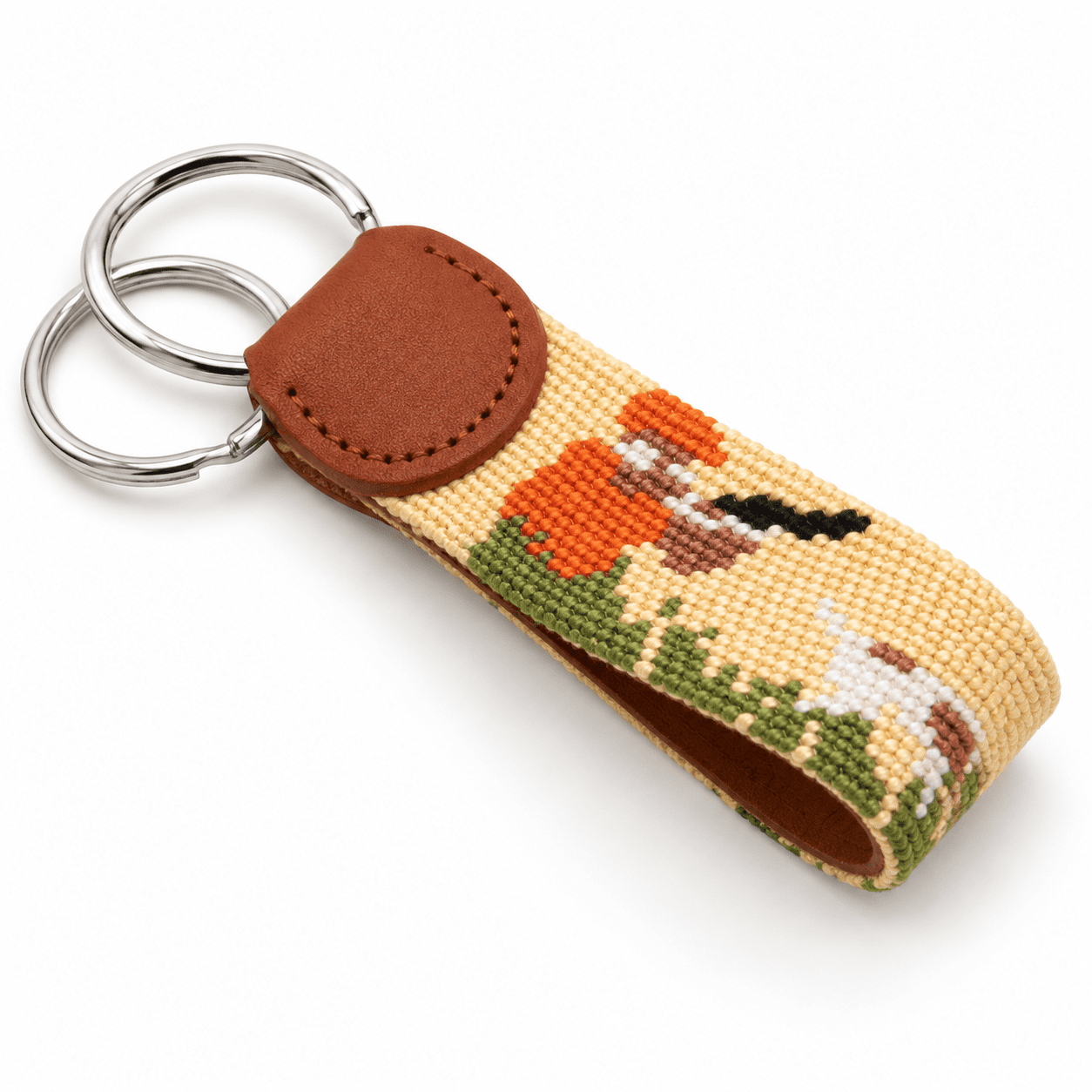 Leather Hand-stitchedpoint Key Fob Or Chain - Walmart.com