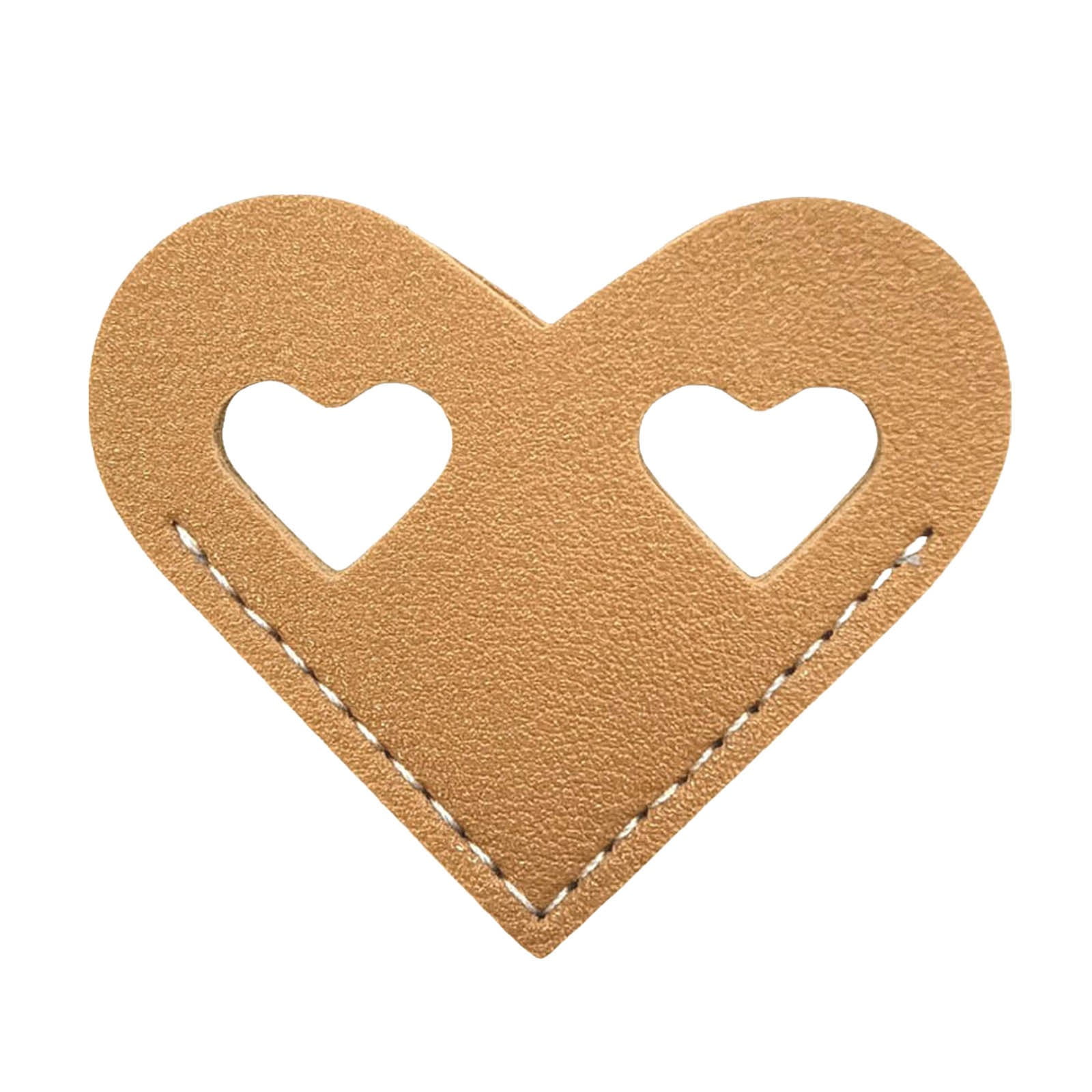 Leather Heart Bookmark Pu Portable Book Page Holder Heart Shaped ...