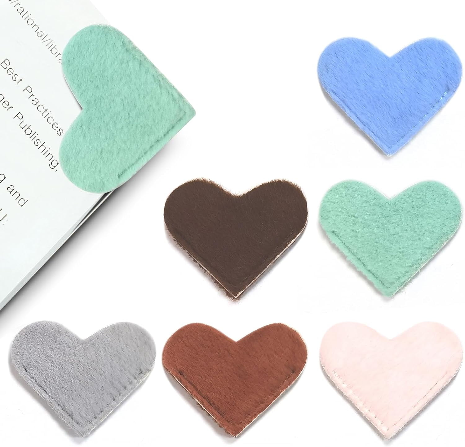 Leather Heart Bookmarks - 6 Pieces Cute Corner Page Book Marks for ...