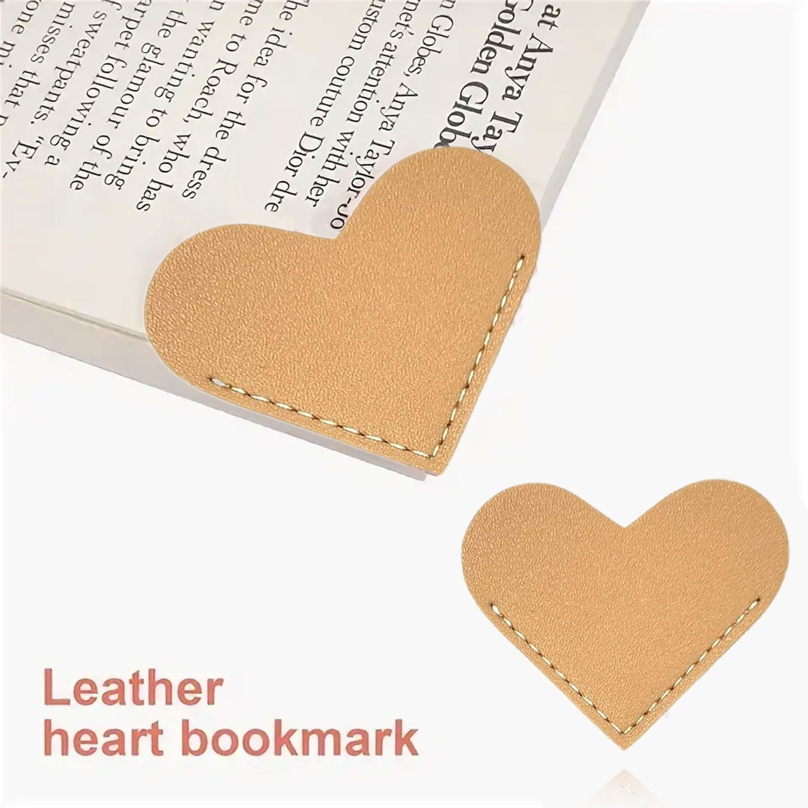 Leather Heart Bookmarks, Cute Bookmarks For Kids, Corner Bookmark ...
