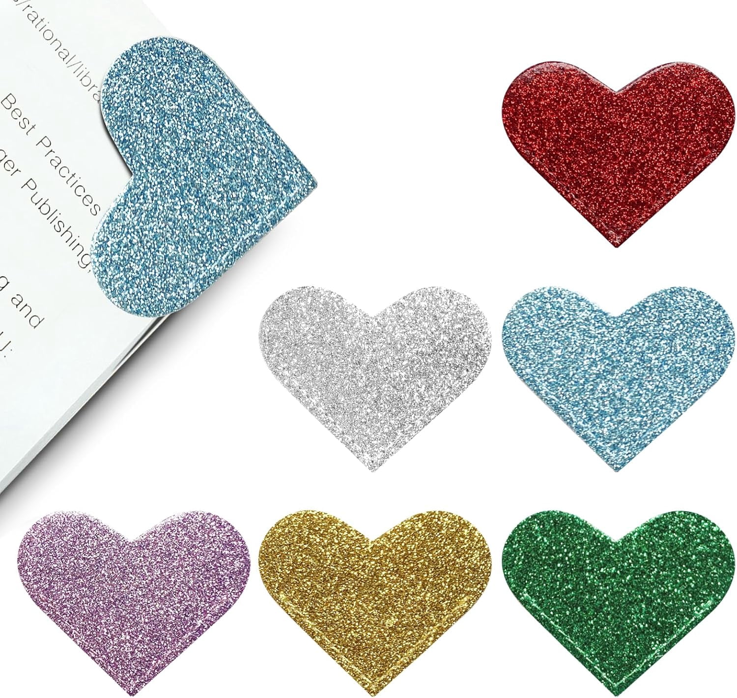 Leather Heart Bookmarks - Cute Corner Page Book Marks for Teachers ...