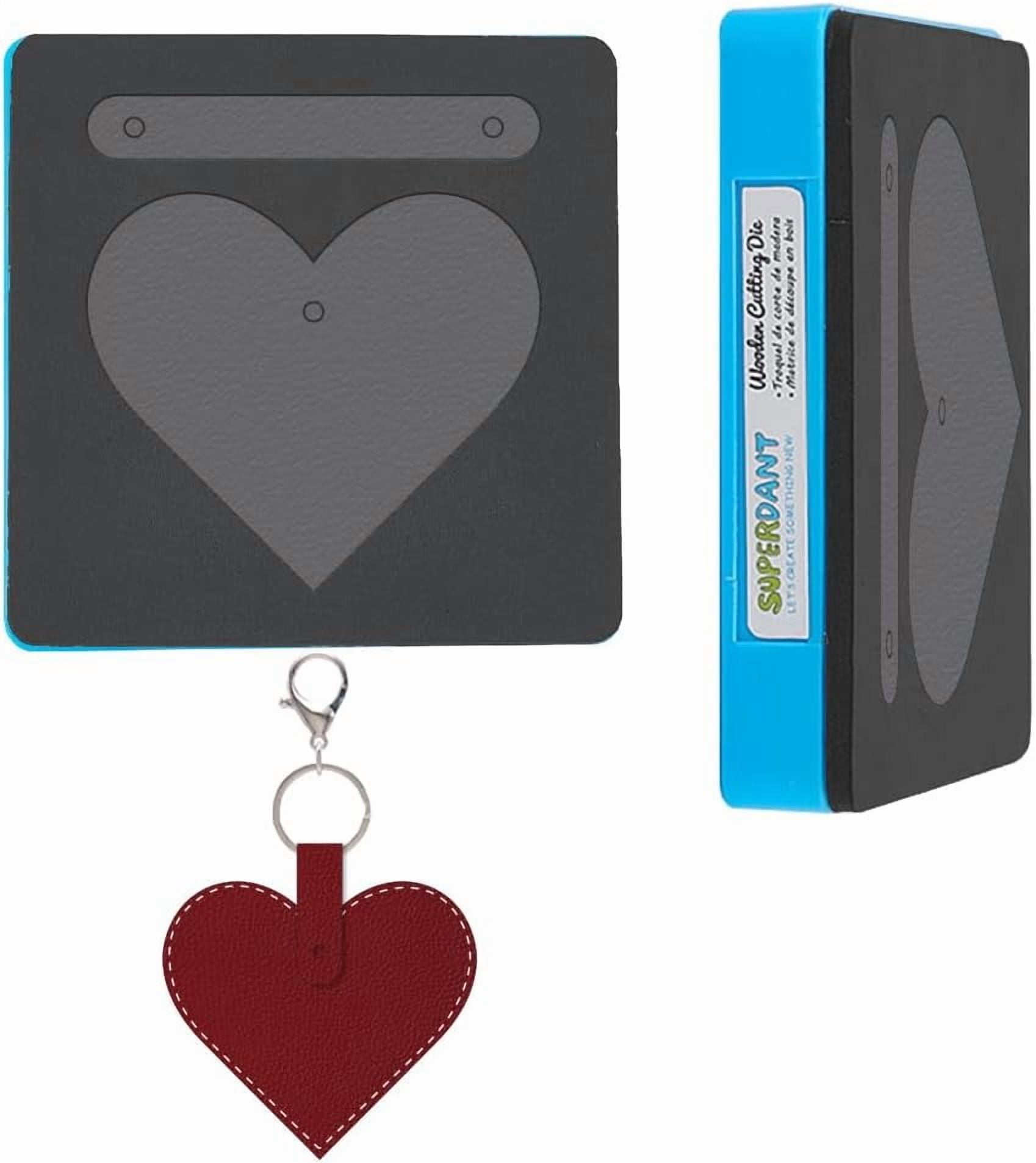 Leather Heart Keychain Cutting Dies Bag Charm Keychains Organizer Key ...