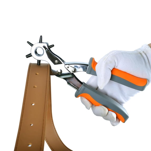 Leather Hole Punch, Heavy-Duty Belt Hole Puncher, Multi Sizes Hole ...