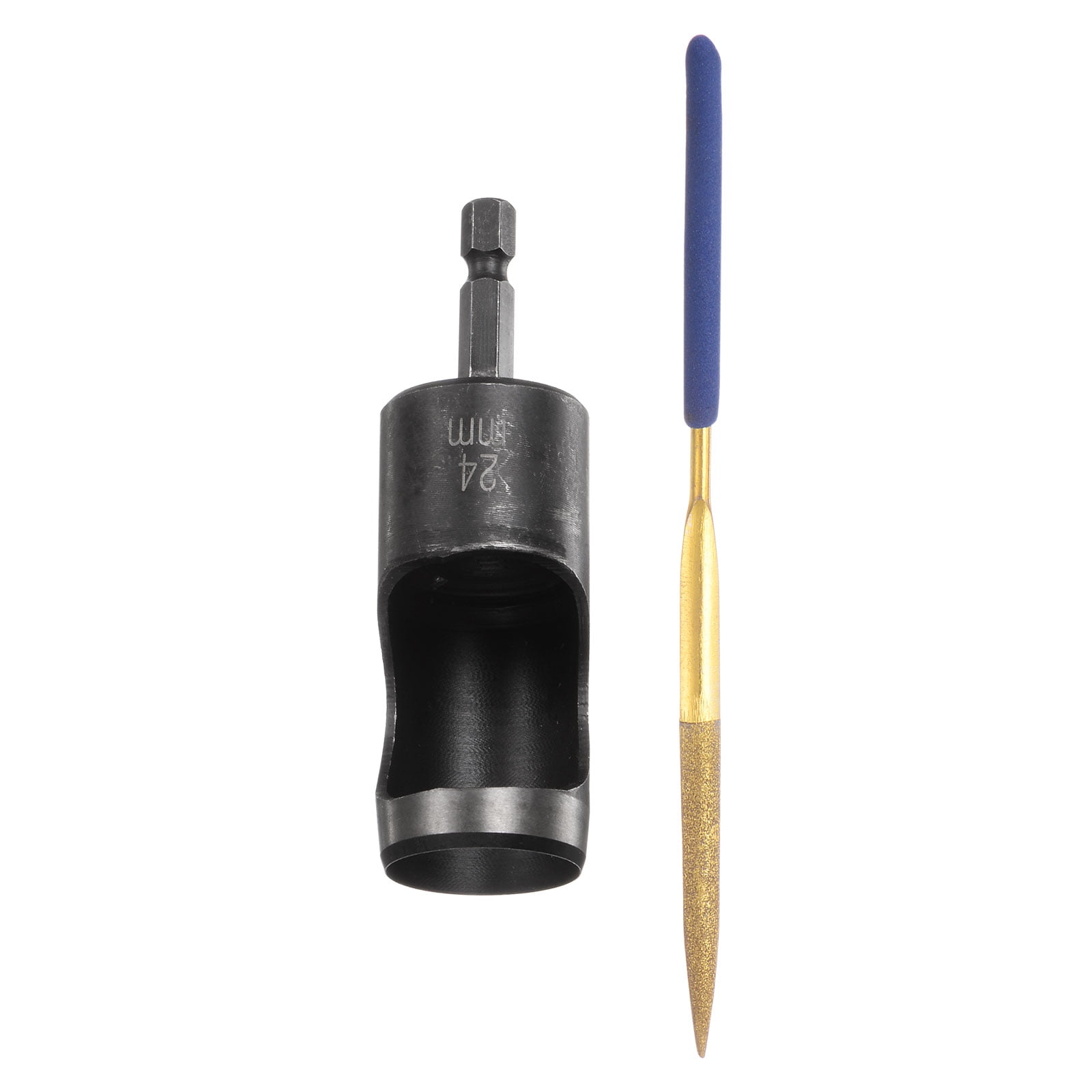 Leather Hole Punch Tool 24mm 45#Steel 1/4 Hex Shank Drill Bits Electric ...