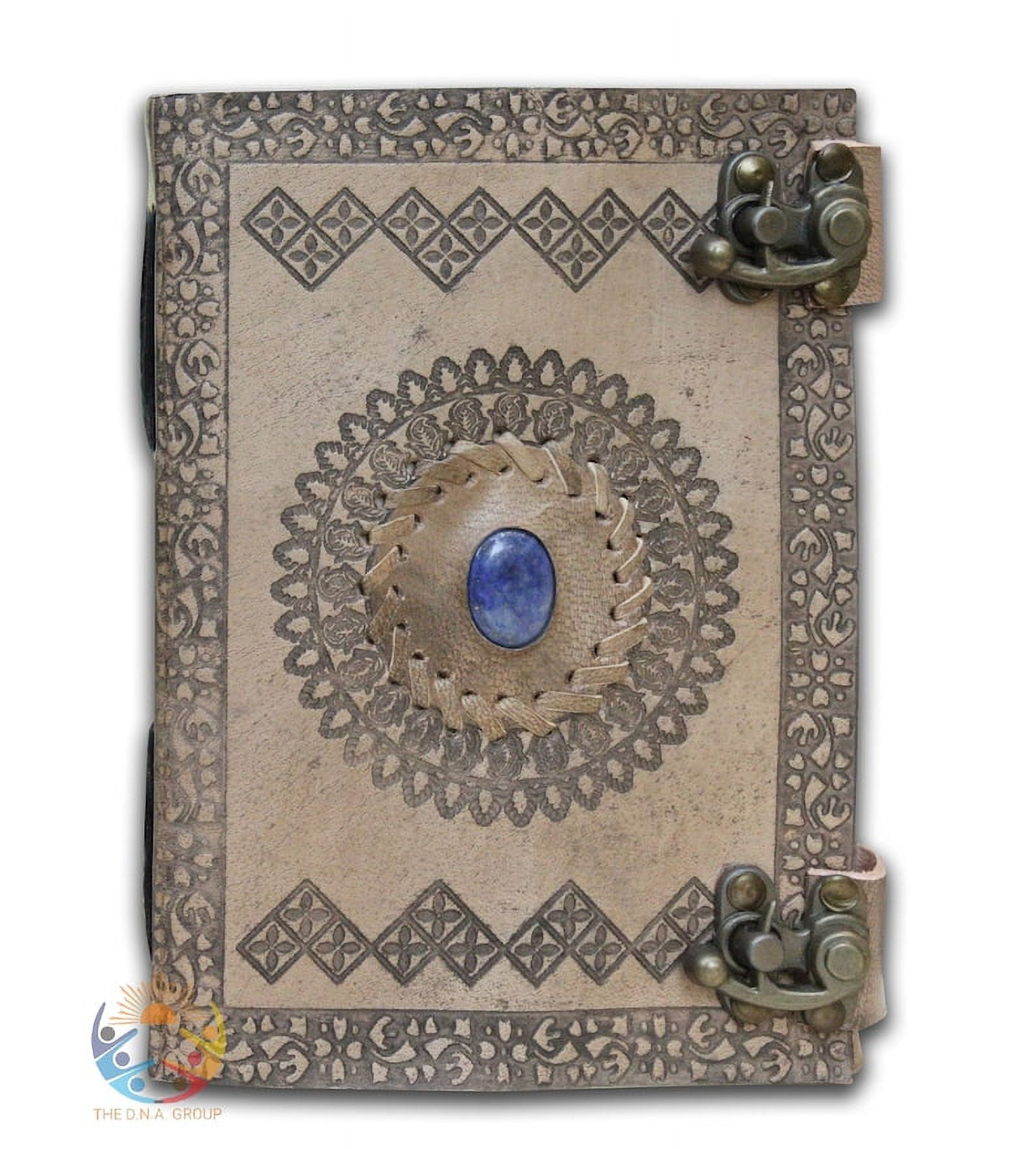 Leather Journal Diary A5 Semi Precious Stone C-Clasp Closer 200 ...