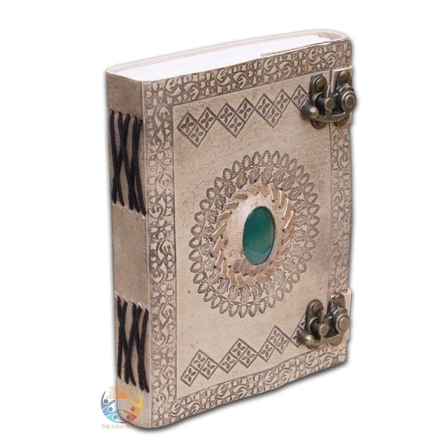 Leather Journal Diary A5 Semi Precious Stone C-Clasp Closer 200 ...