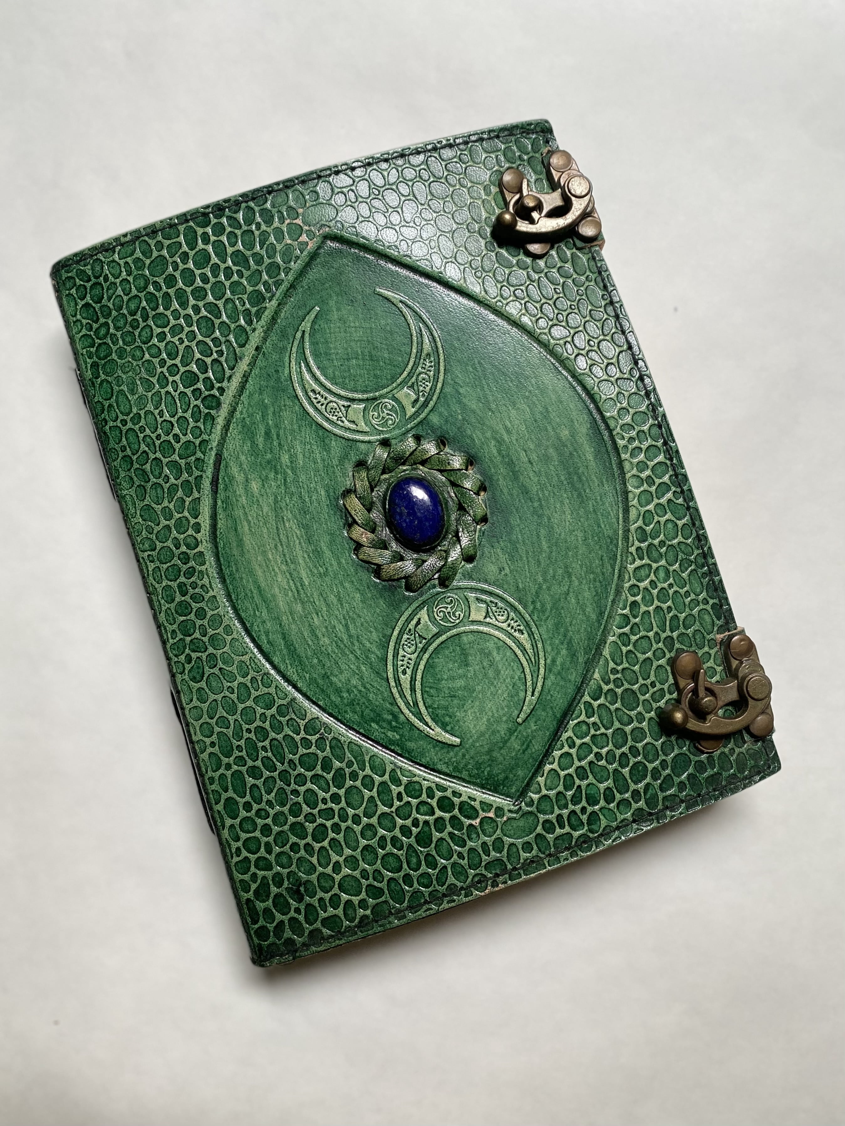 Leather Journal Handmade Third Eye Stone Celtic Triple Moon New ...