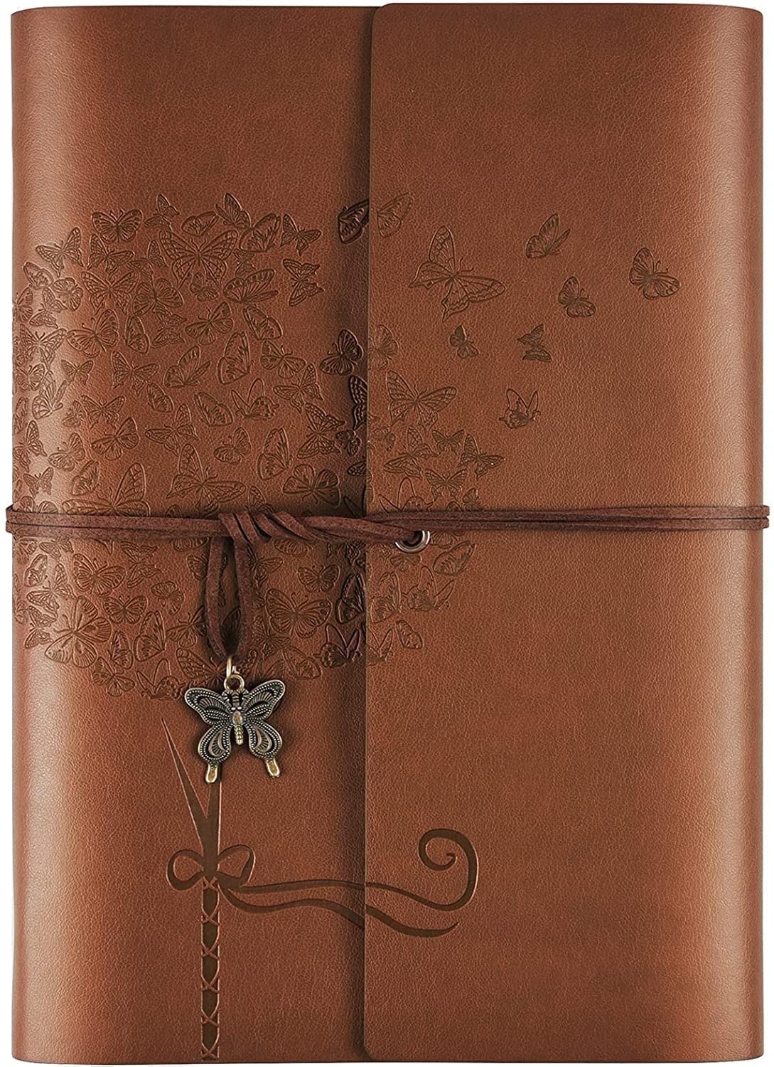 Premium Leather Journal, A5 Size, Refillable, Zippered Pockets, Lined ...