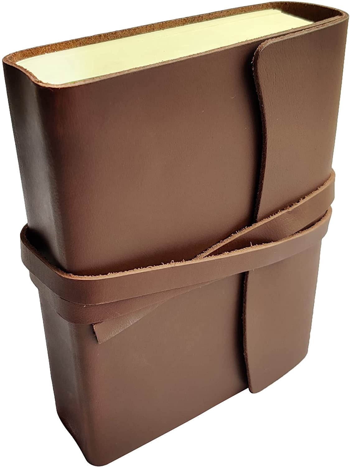 Rustic Town Handmade Leather Journal Notebook with Vintage Style Paper ...