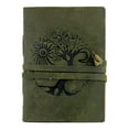 8x6 inch Vintage Bound Leather Journal, Handmade, Embossed Tree of Life ...