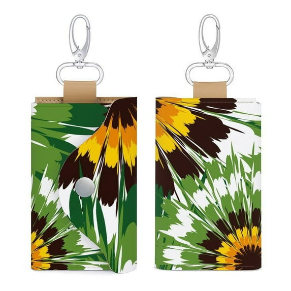 Leather Key Bag 2.8×4.5in Convenient Storage Fine Workmanship For ...