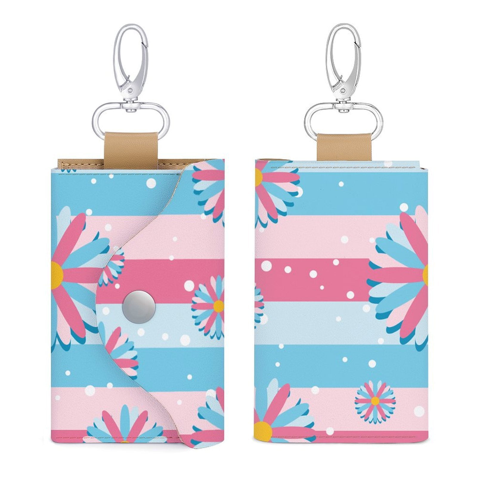 Leather Key Bag 2.8×4.5in Convenient Storage Fine Workmanship For ...