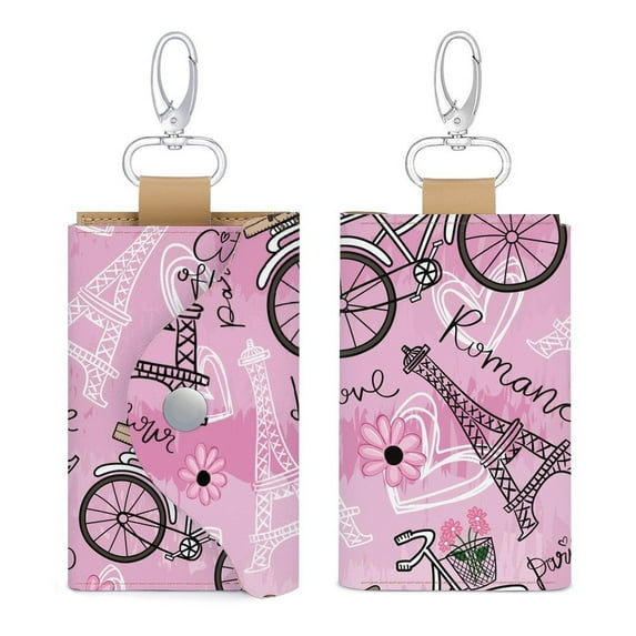 Leather Key Bag 2.8×4.5in Convenient Storage Fine Workmanship For ...