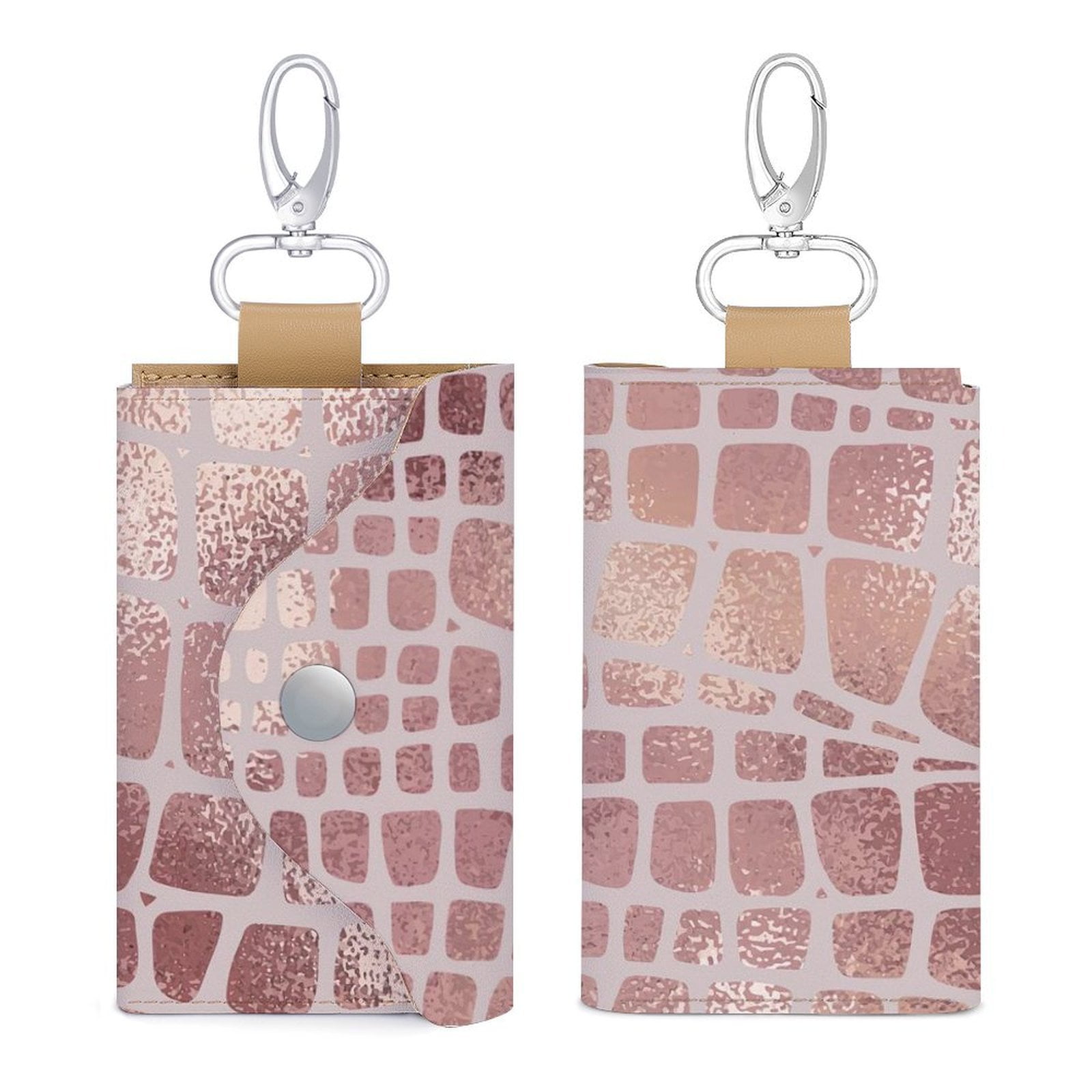 Leather Key Bag 2.8×4.5in Convenient Storage Fine Workmanship For ...