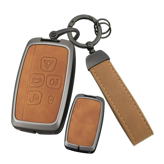 Leather Key Cover with Keychain Fit for Range Rover sport Evoque Velar ...