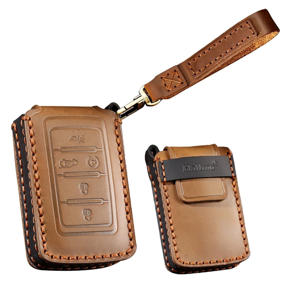 Leather Key Fob Cover Compatible with 2024 Jeep Grand Cherokee L Grand ...