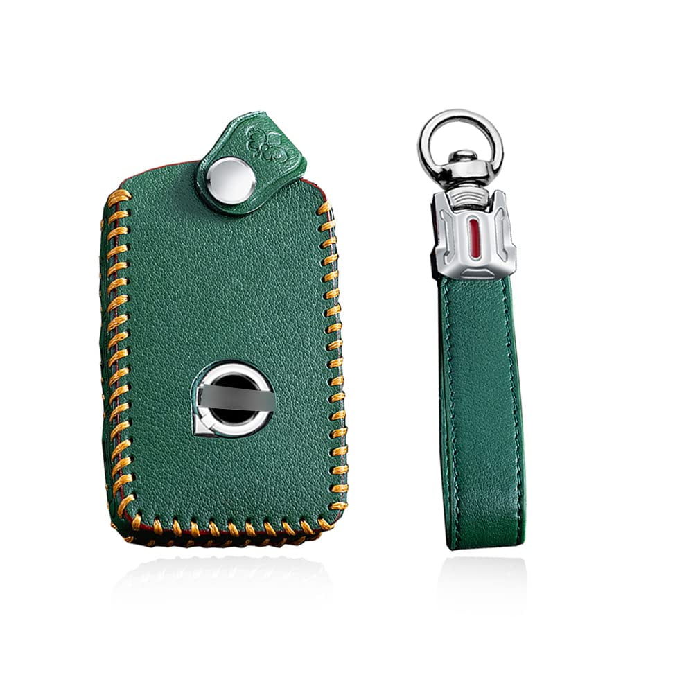 Leather Key Fob Cover for Volvo XC90 2017 2018 2019 XC60 S90 V90 Key ...