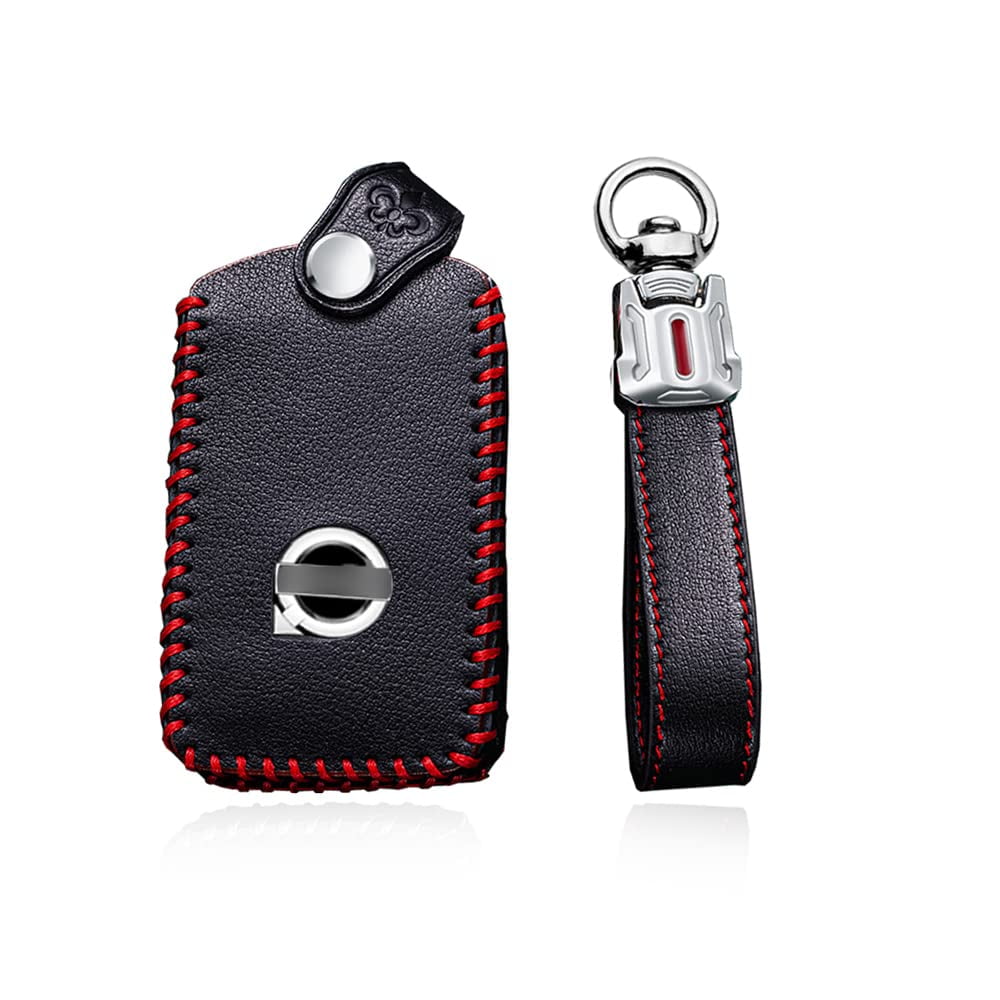 Leather Key Fob Cover for Volvo XC90 2017 2018 2019 XC60 S90 V90 Key ...