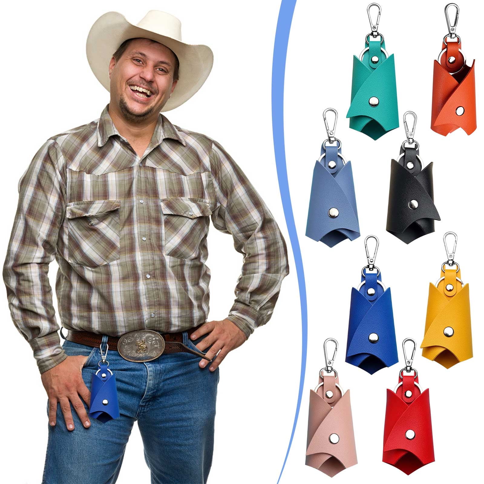 Leather Key Storage Box, Large Capacity Keycase, Durable Leather ...