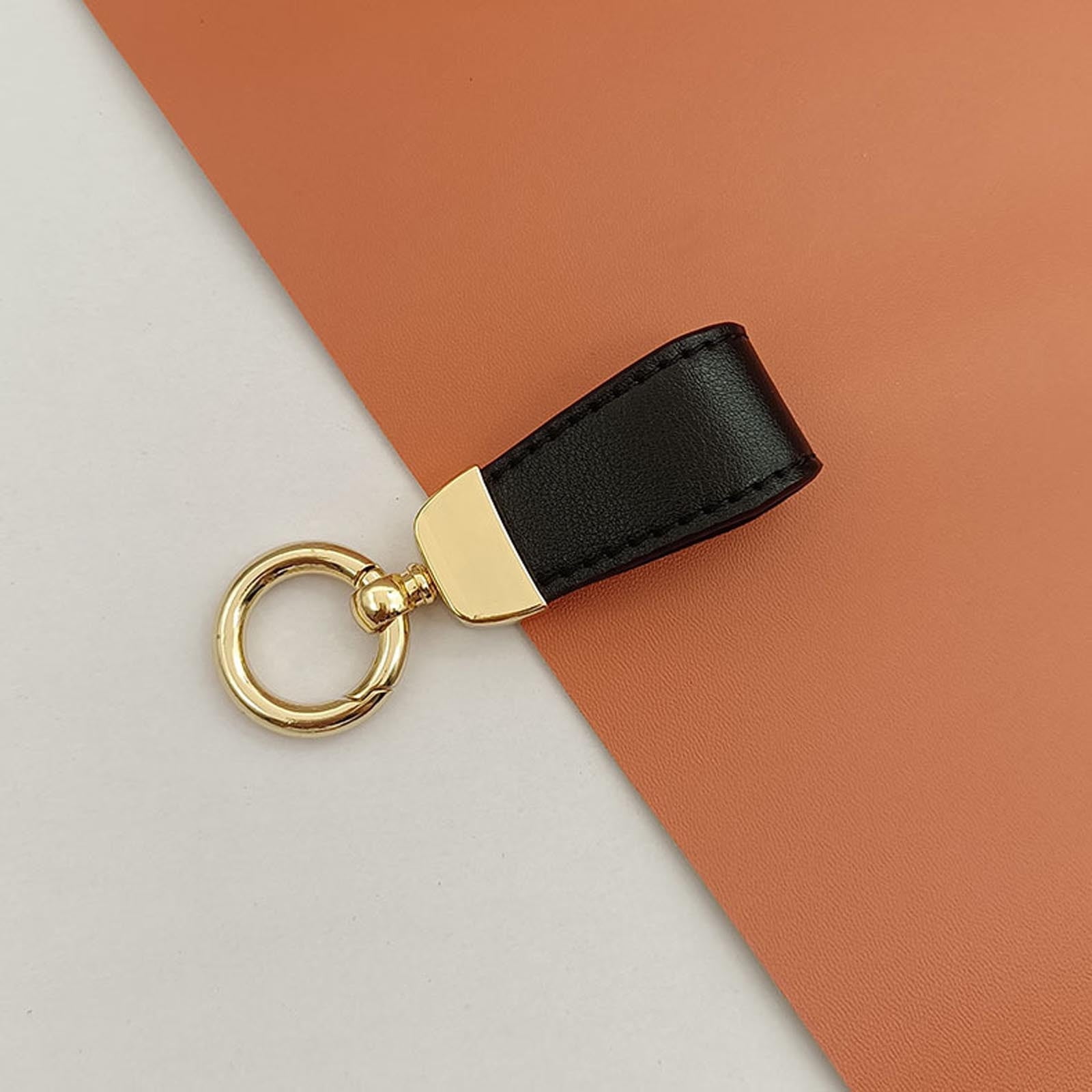 Leather Keychain Wristlet Strap Full Grain Leather | Durable Nickel ...