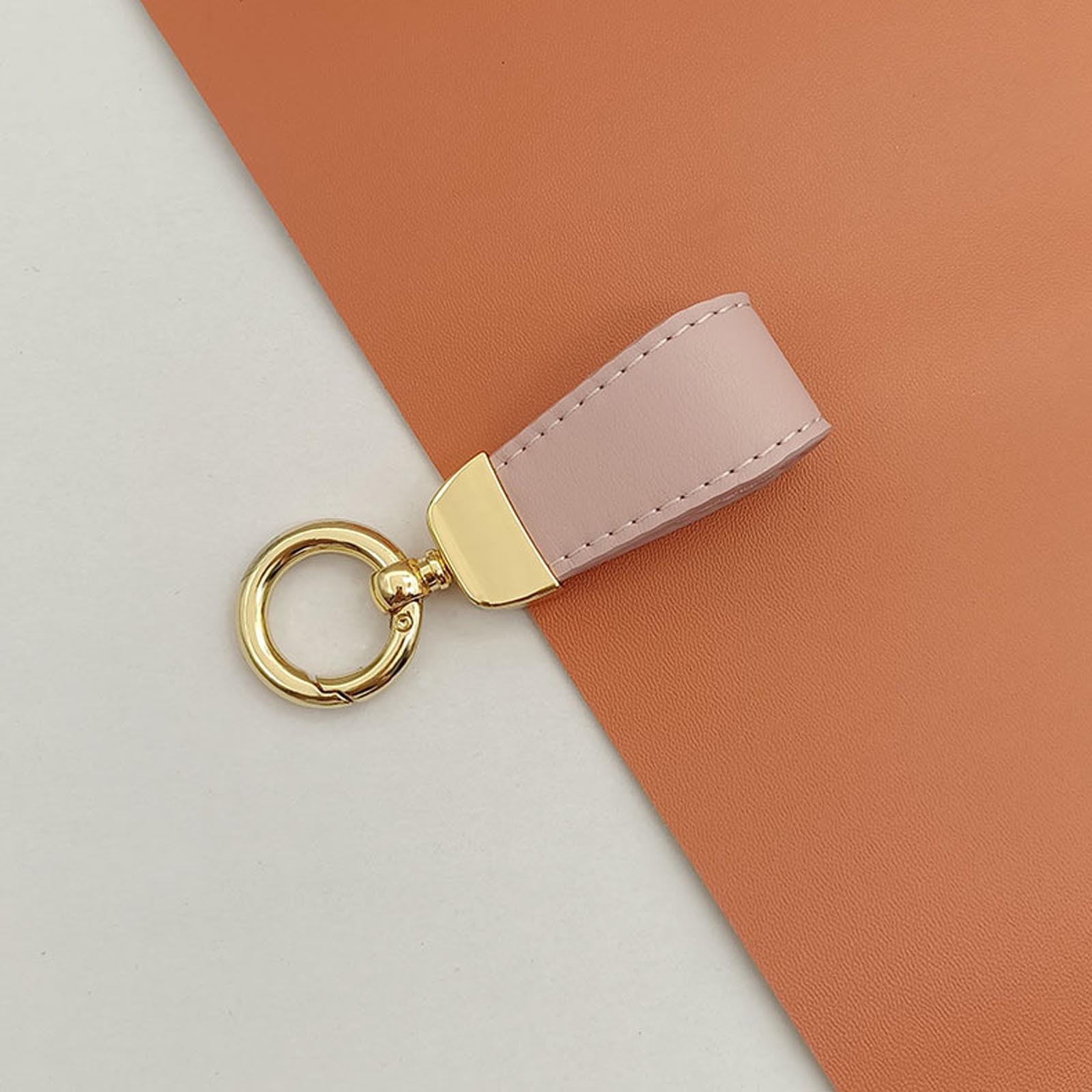 Leather Keychain Wristlet Strap Full Grain Leather | Durable Nickel ...