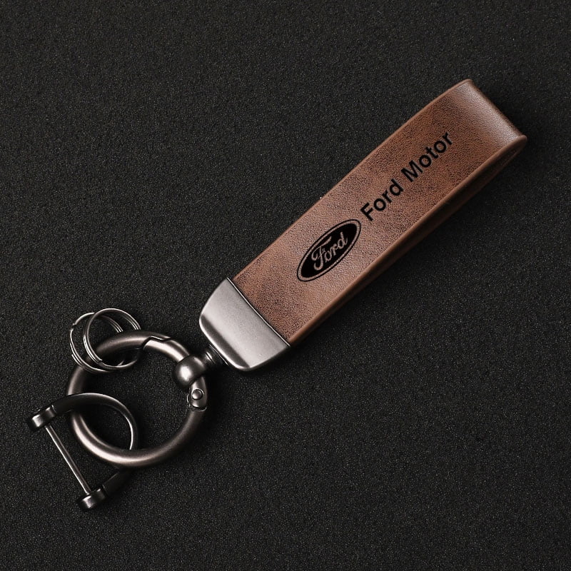 Leather Keychains Key Rings For Ford Fiesta Focus Mondeo Ecosport Kuga ...
