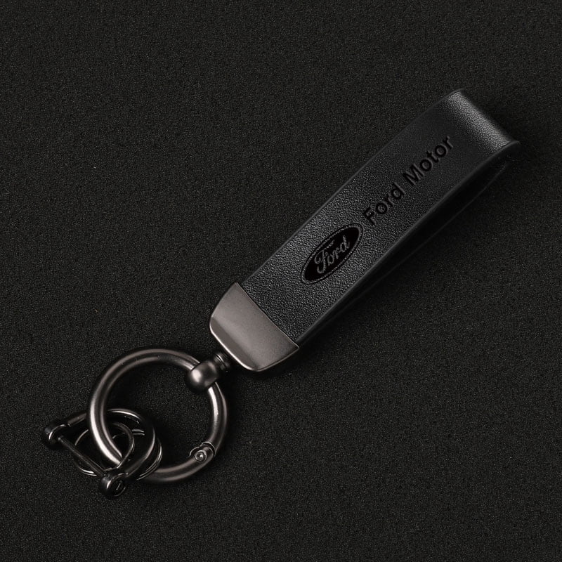 Leather Keychains Key Rings For Ford Fiesta Focus Mondeo Ecosport Kuga ...