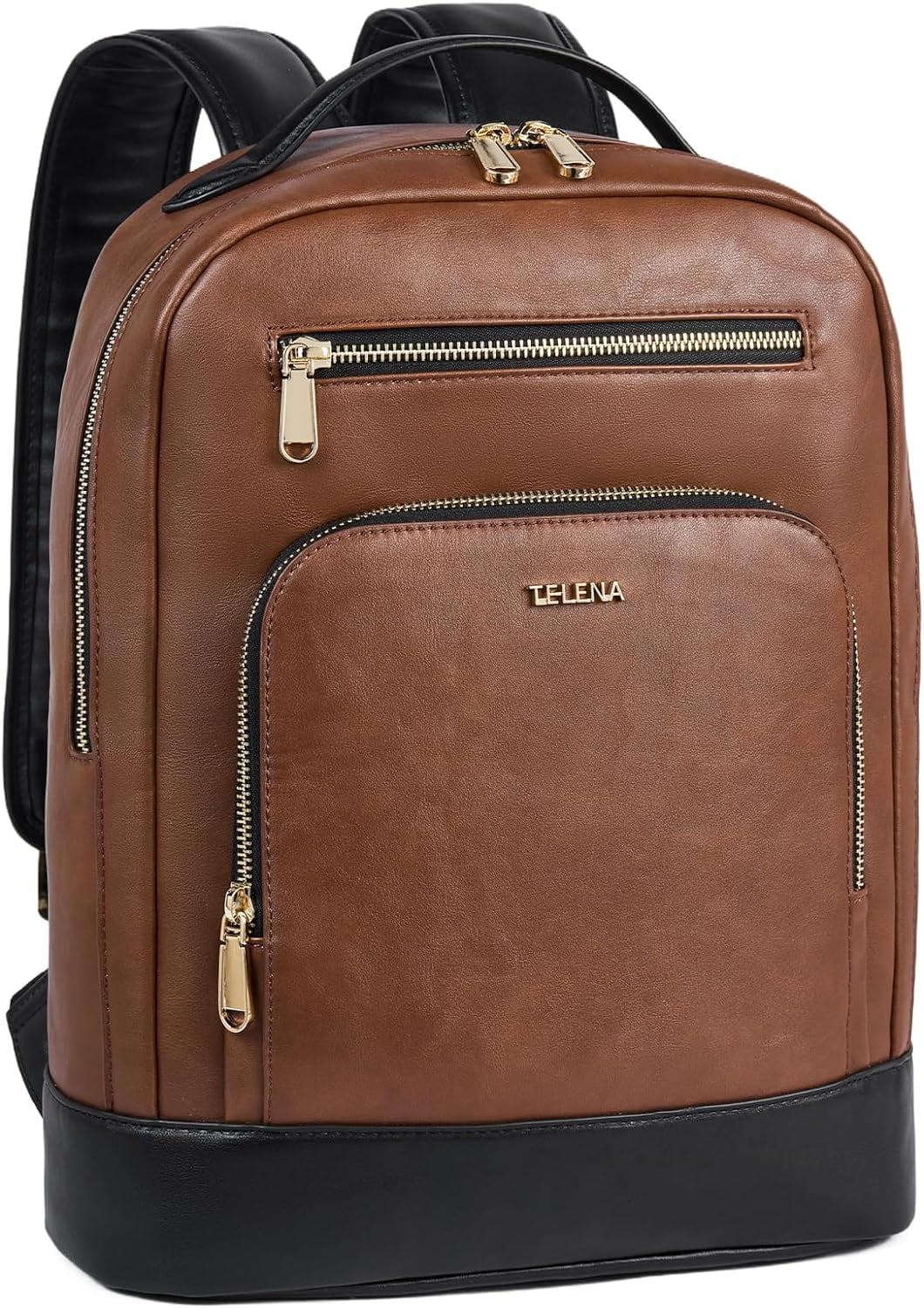 Leather Laptop Backpack Women Men 15 inch Computer Bag Vintage Work ...