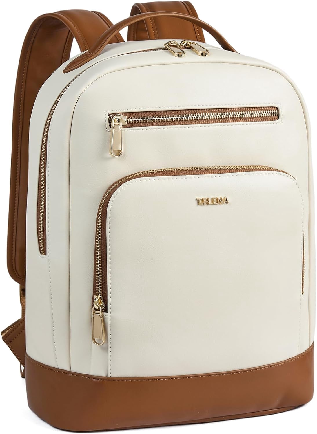 Leather Laptop Backpack Women Men 15 inch Computer Bag Vintage Work ...