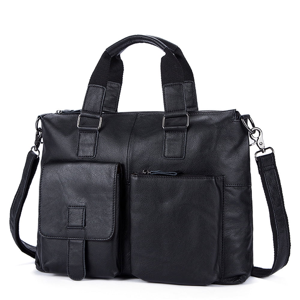 Leather Laptop Bag, Men's Messenger Bag Briefcase Business Satchel ...