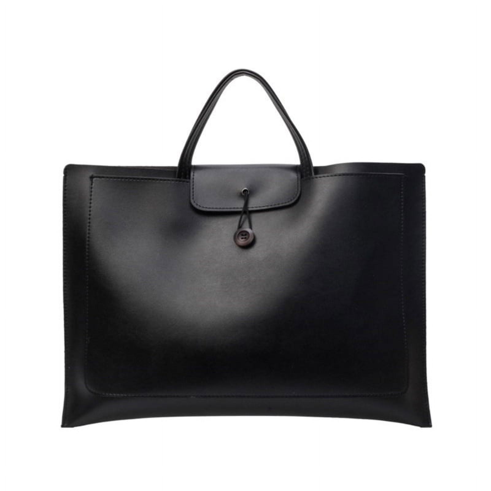 Leather Laptop Briefcases Large Capacity Tote Handbag PC Carrying Case ...
