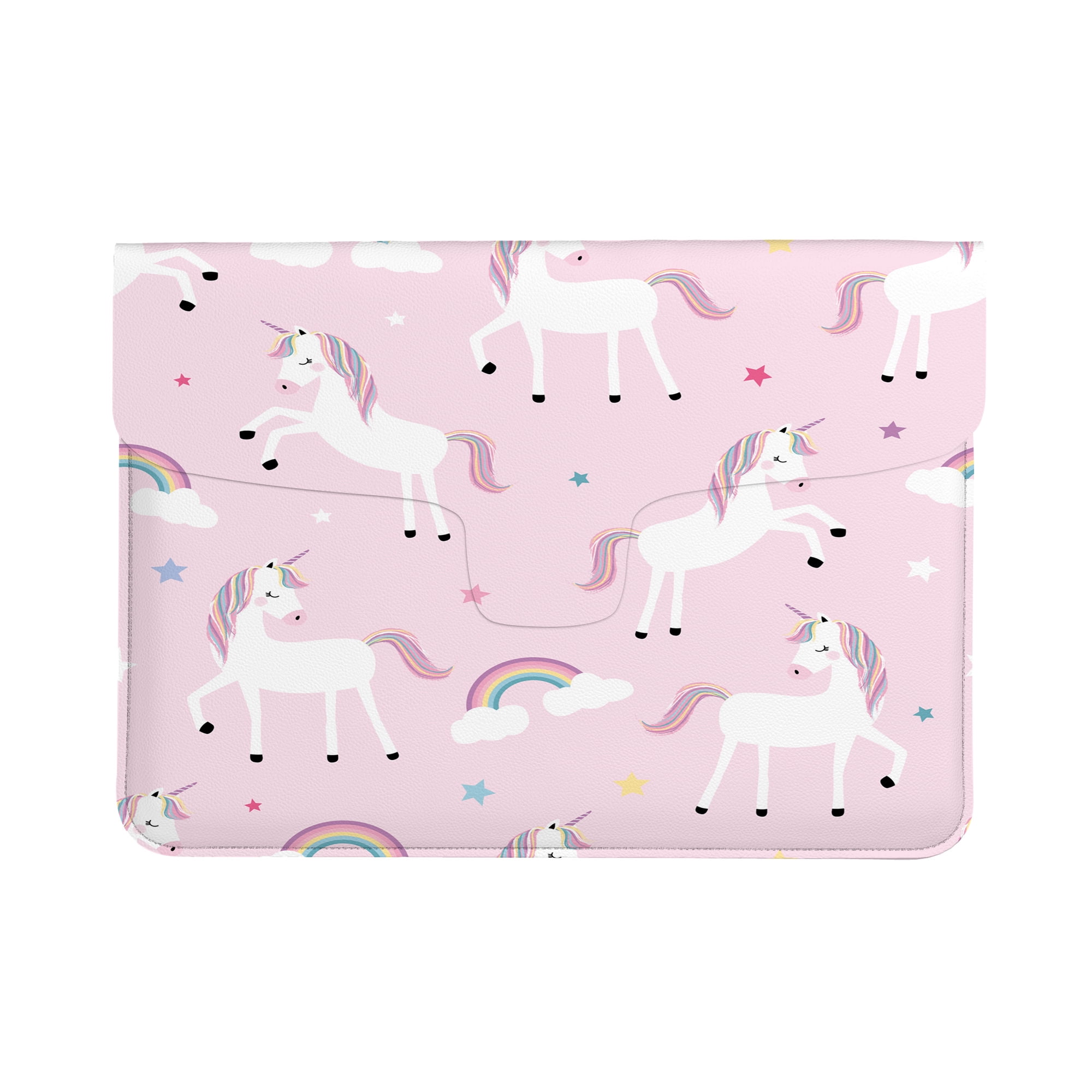 Leather Laptop Sleeve Case Cute Unicorns And Rainbows Resistant ...