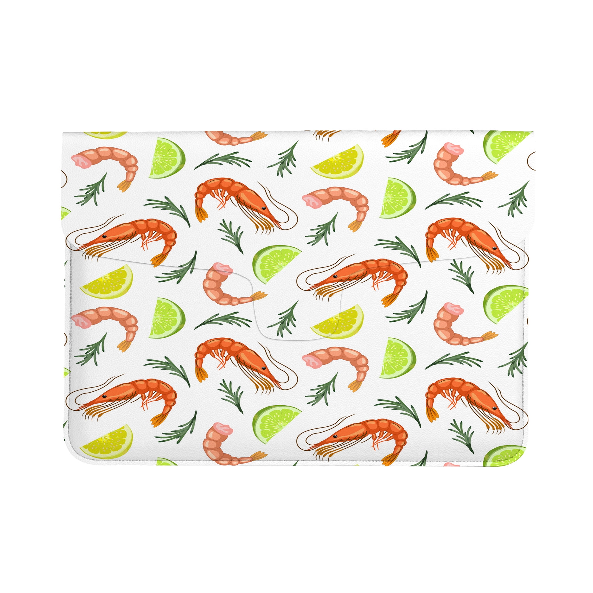 Leather Laptop Sleeve Case Shrimps Lemons And Rosemary Resistant ...