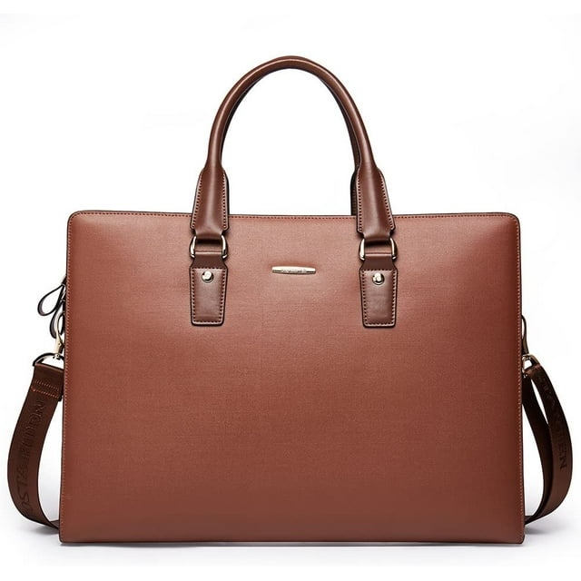 Leather Lawyers Briefcase Shoulder Laptop Business Slim Bags for Men ...