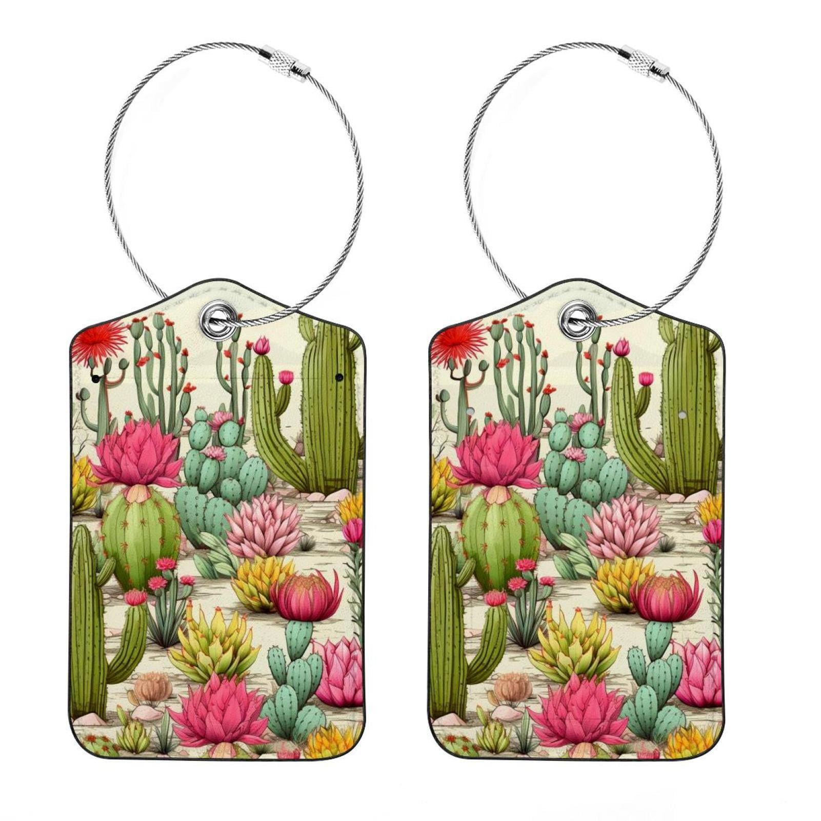 Leather Luggage Tag for Suitcase Women Kids, Cactus - Walmart.com