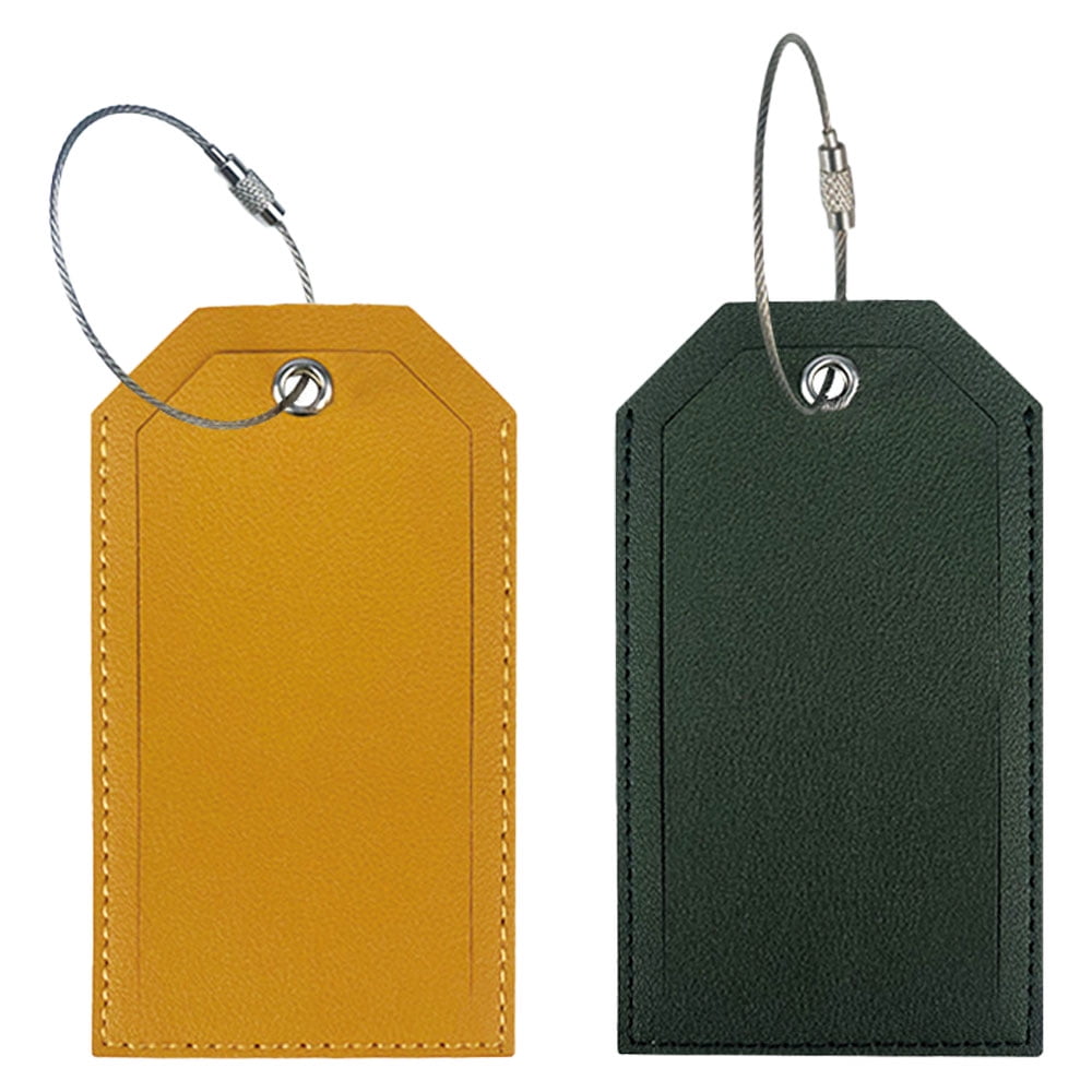 Leather Luggage Tags for Men Women, Luggage Tags with Full Back Privacy ...