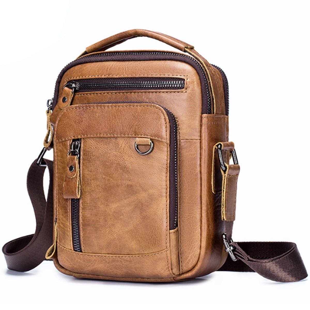 Leather Man Purse Shoulder Bag,Small Mens Crossbody Messenger Bags for ...